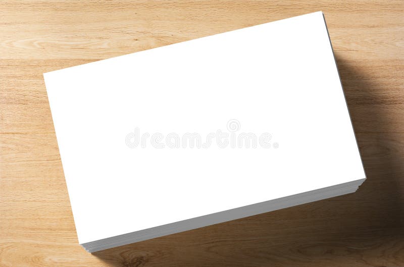 Stack of blank name cards stock photo. Image of pile - 83245580