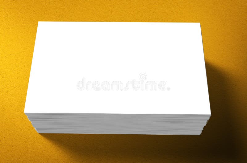 Stack of blank name cards stock illustration. Illustration of blank ...