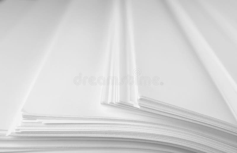 Stack of Blank Paper As Background Stock Image - Image of object ...