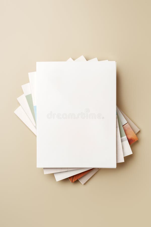 Stack of Blank Paper on Beige Background Stock Photo - Image of sheet ...