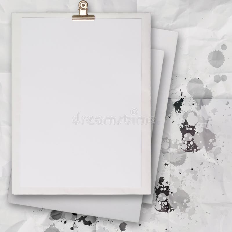 Stack of Blank Paper Book on Texture Background Stock Photo - Image of ...