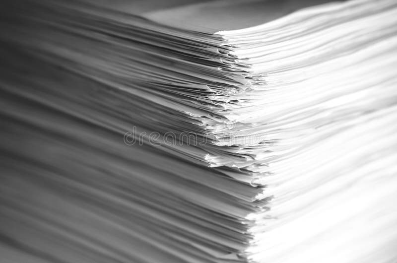 Stack of blank paper stock photo. Image of pile, pressing - 211577910