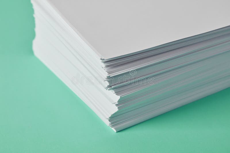 Stack of blank paper pages stock photo. Image of clean - 213008314
