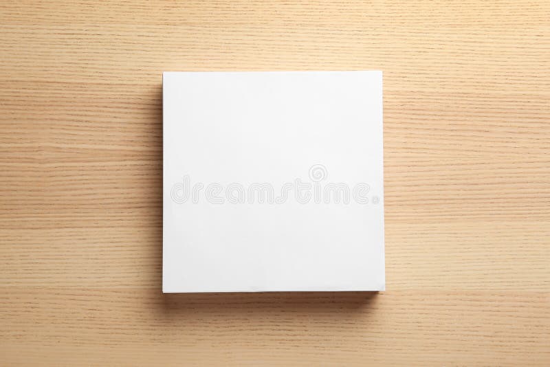 Stack Of Blank Paper Sheets For Brochure On Background, Top View. Mock ...