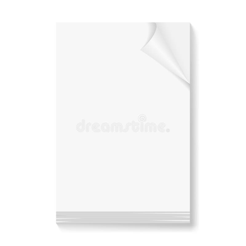 Stack of Blank Paper Sheets. Stock Vector - Illustration of heap ...