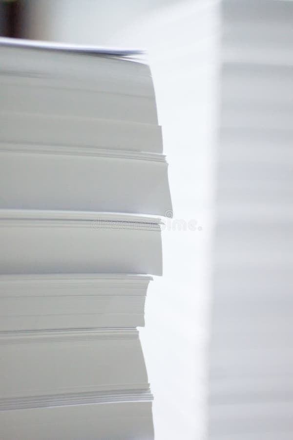 Stack of blank paper stock image. Image of business - 127489011