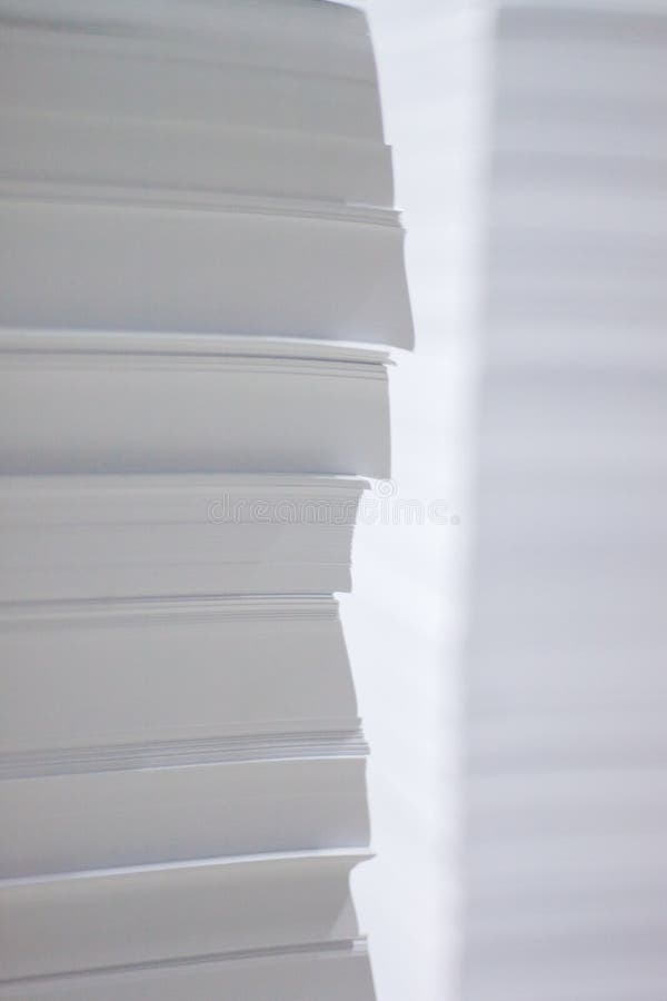 Stack of blank paper stock image. Image of factory, white - 127489017