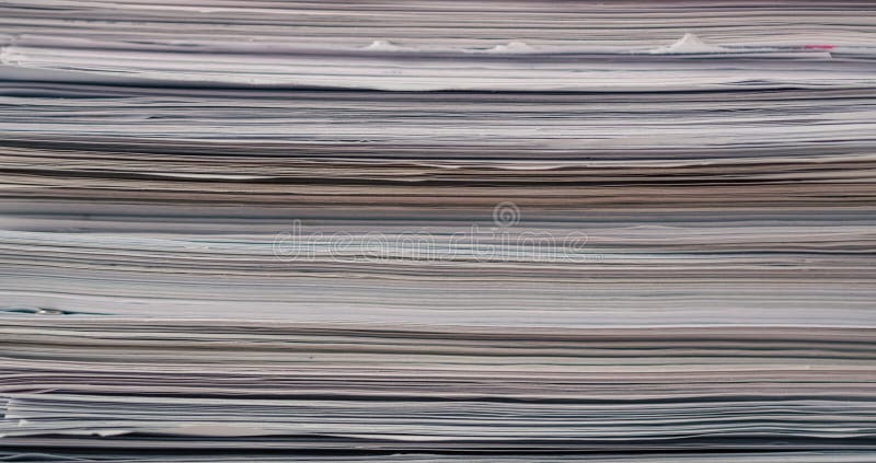 Stack of Blank Papers with Binder Clips on Wooden Table Indoors ...