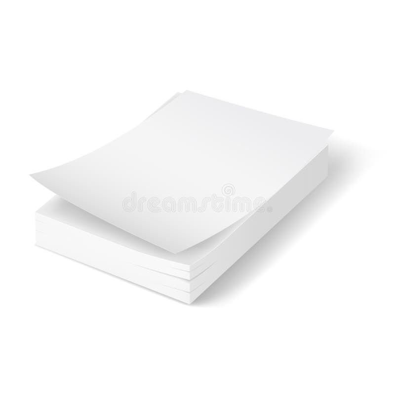 Stack of blank papers. stock vector. Illustration of business - 36146204