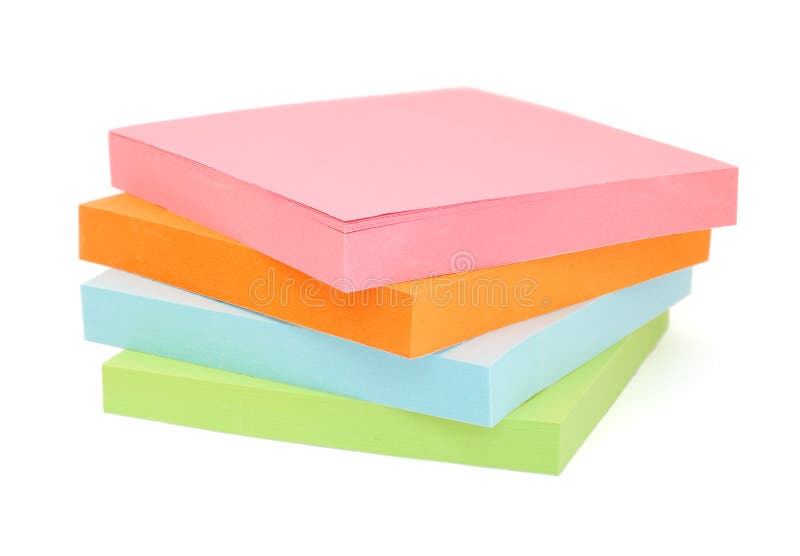 Block of Vibrant Multicoloured Post it Notes Stock Image - Image of ...