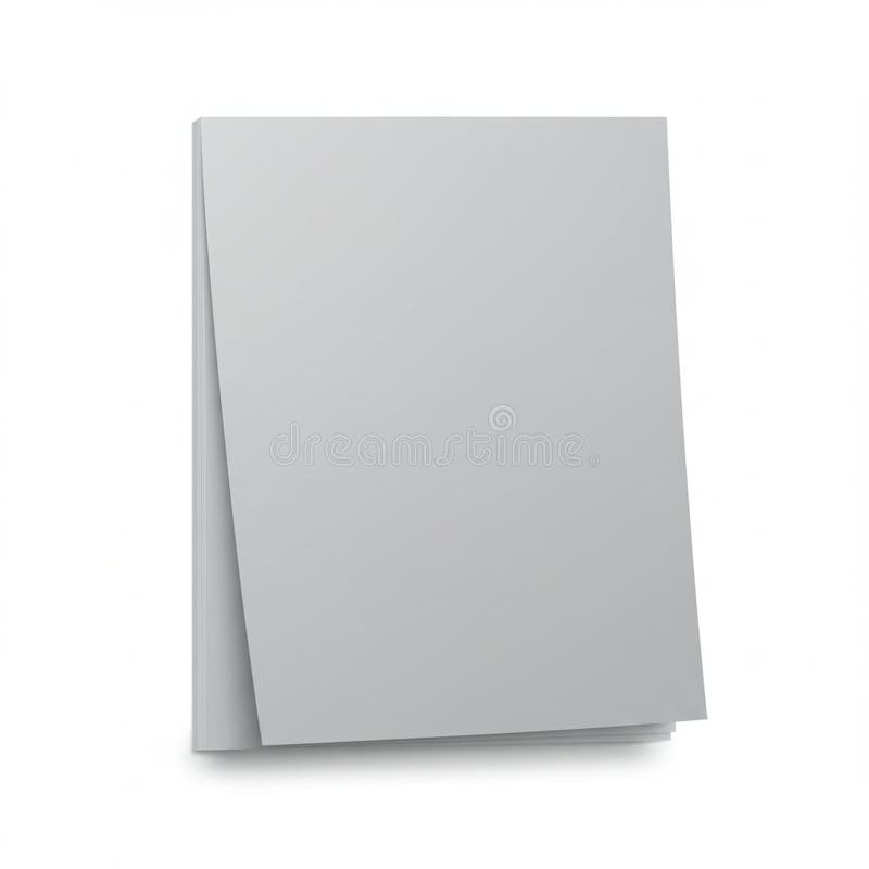 Stack of Blank Sheets of Paper with a Slight Curl, Standing Upright ...