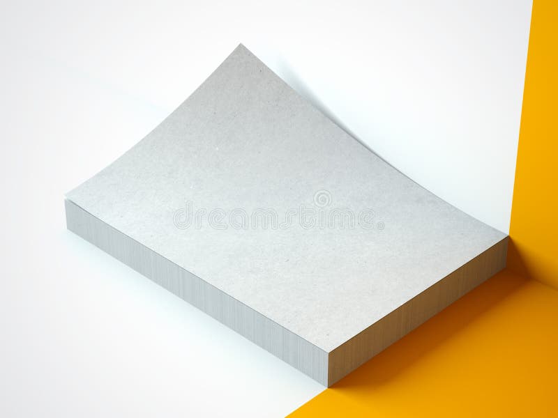 Stack of blank sheets stock illustration. Illustration of notepad ...