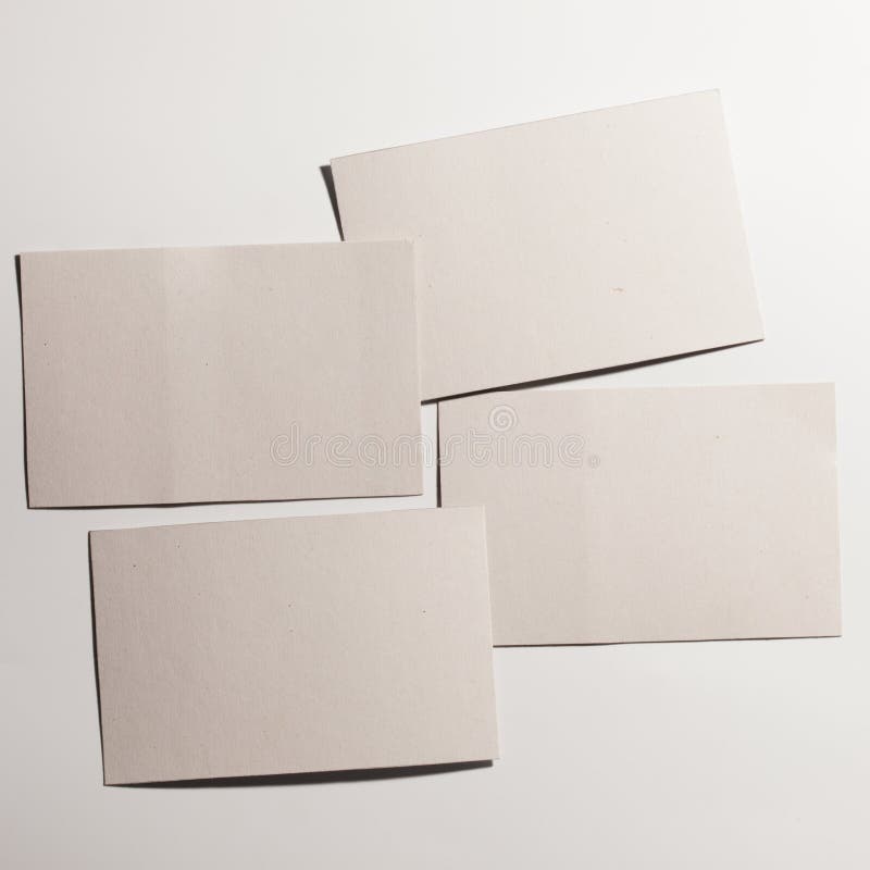 Stack of Blank White Business Cards Stock Photo - Image of design ...