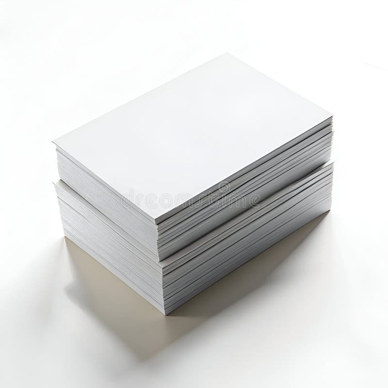 Stack of Blank White Cards Business Cards Printing Mockups Design ...