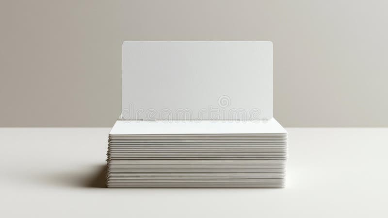 Stack of Blank White Cards on a Minimalist Background Generative AI ...