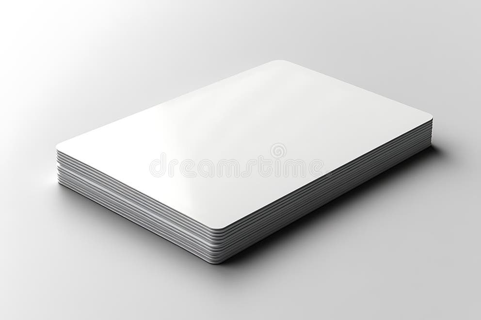 Stack of Blank White Cards, Rounded Edges, Clean Mockup, Minimalist ...
