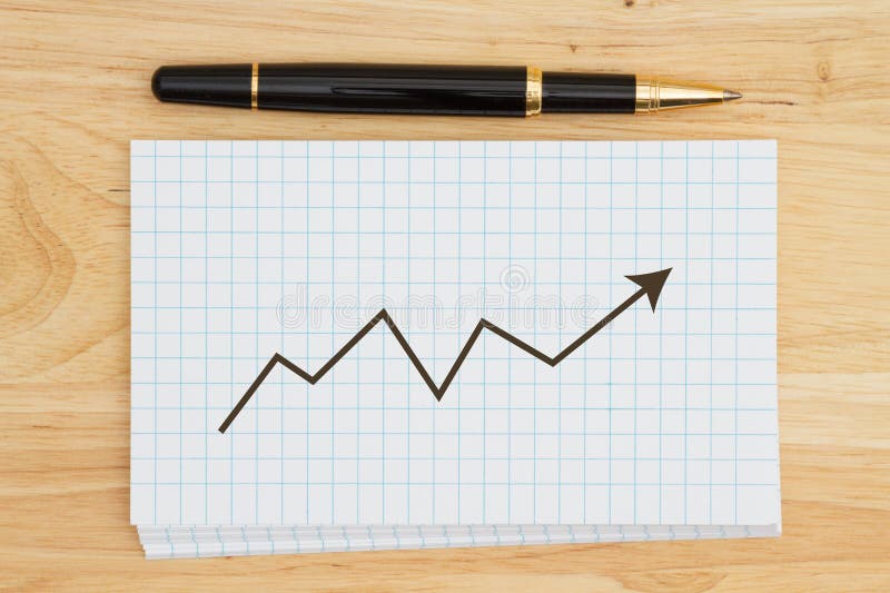 Stack of Blank White Graph Index Cards on Wood Desk with a Pen a Stock ...