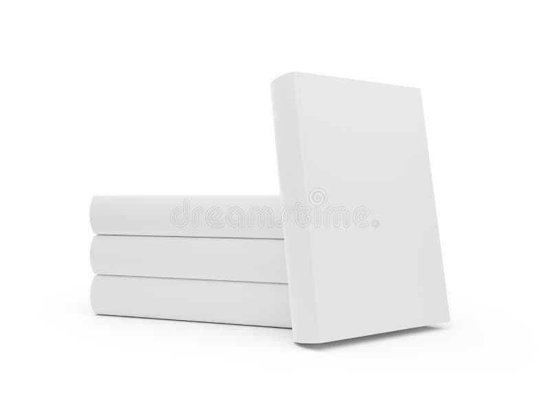 Stack of Blank White Hardcover Books Template Mock-up on White ...
