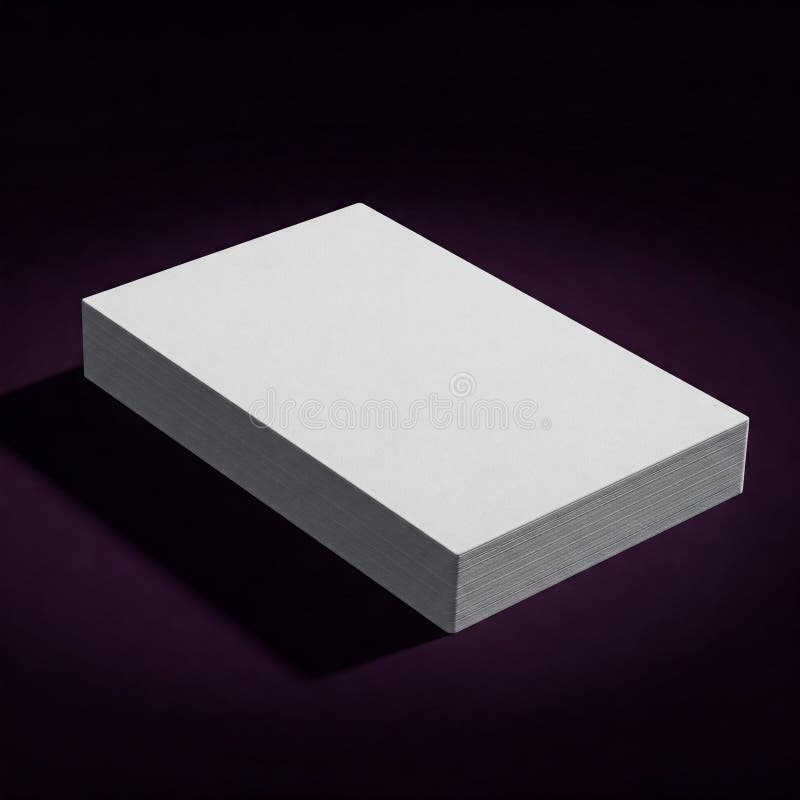 Stack Blank White Paper Dark (Generated with AI) Stock Illustration ...