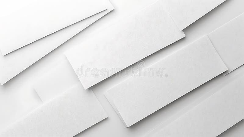 Stack Blank White Paper Neatly Stock Illustration - Illustration of ...