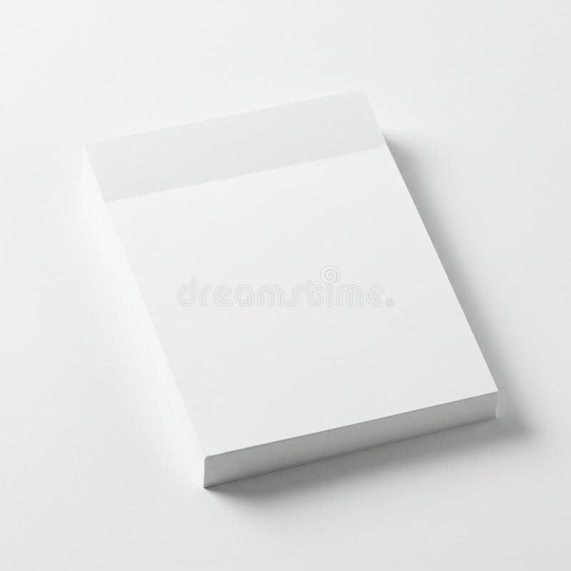 Stack of Blank White Paper Positioned on a Flat Surface. the Sheets are ...