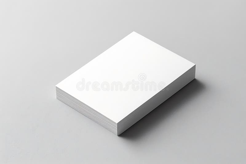 Stack of Blank White Paper Sheets Stock Illustration - Illustration of ...