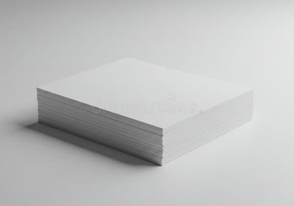 A Stack of Blank White Paper Sheets, Neatly Aligned and Placed on a ...