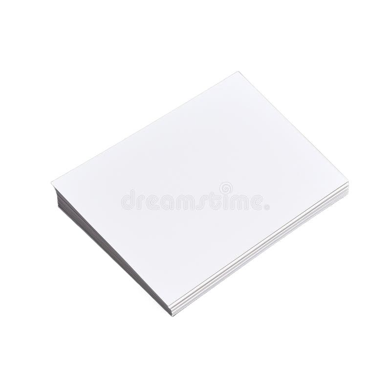 Stack Blank White Paper Sheets Transparent Background Stock Photos ...