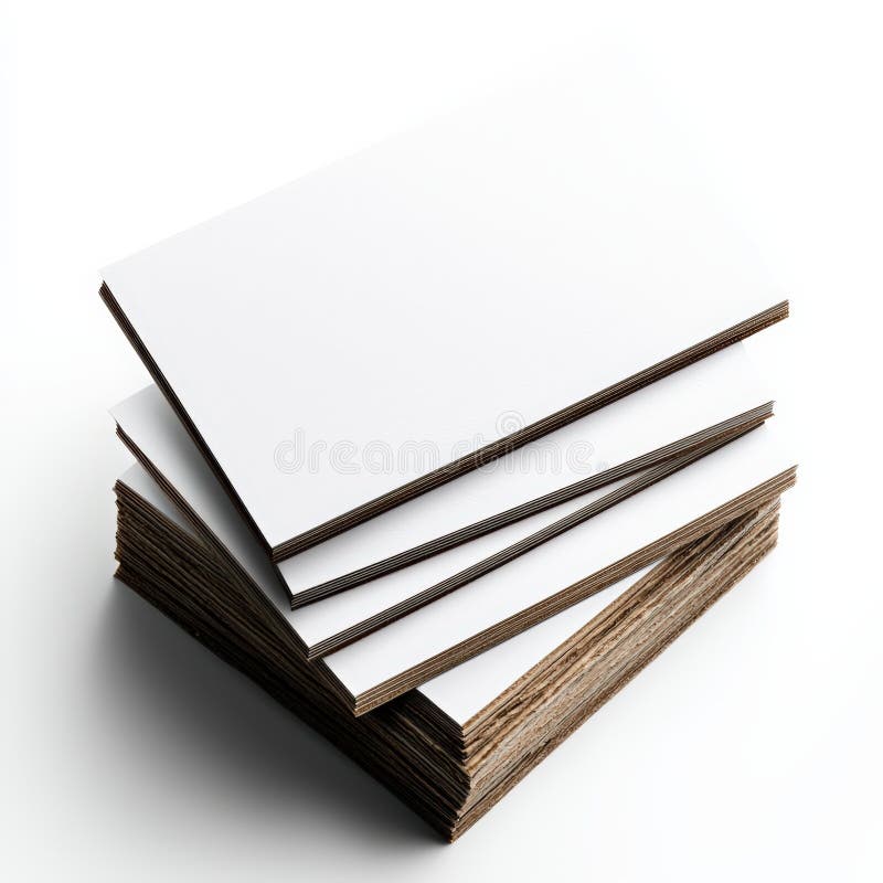 A Stack of Blank White Paper Sheets with a Wooden Base Perfect for ...