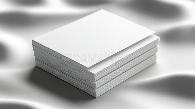 Stack of Blank White Papers on a Wavy Surface Stock Illustration ...