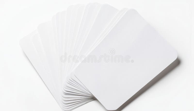 Stack of Blank White Rectangular Labels, Paper Cards Stickers Arranged ...