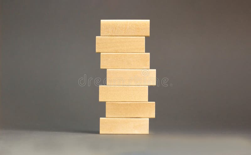 Stack of Blank Wooden Blocks. Business Development Concept. Solution ...