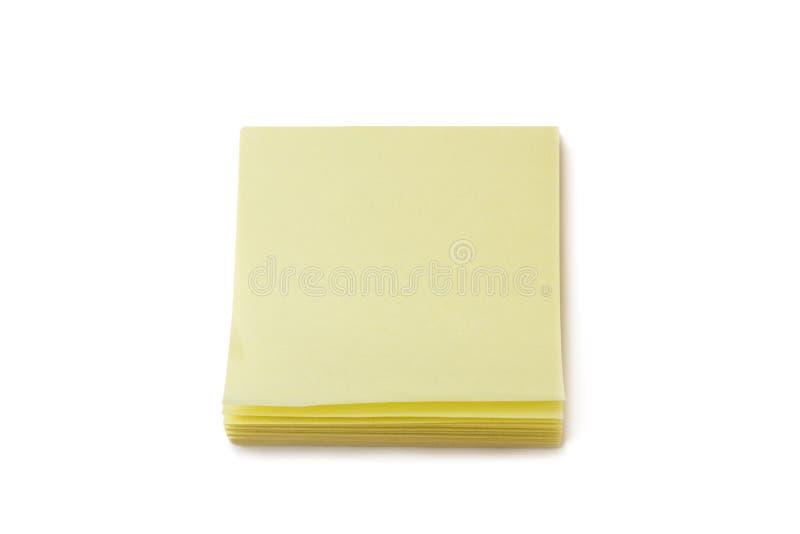 Stack of Blank Yellow Post-it Notes Stock Image - Image of sticky ...