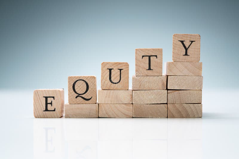 Stack of Blocks Arranged in a Row Showing Equity Text Stock Image ...