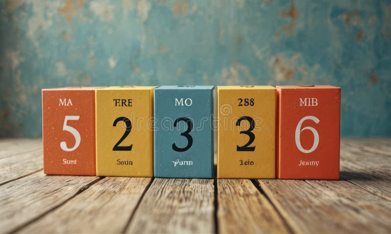 A Stack of Blocks with Numbers on Them, Including 5, 2, and 6. Stock ...