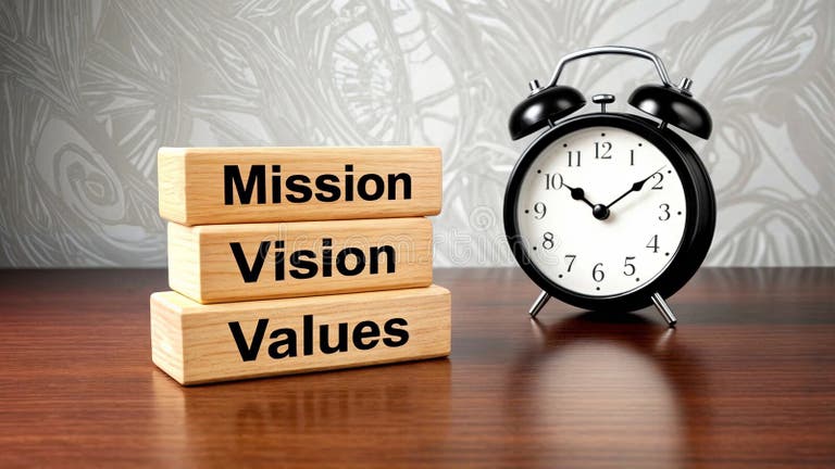 Stack of Blocks with the Word Phrase Text "Mission" "Vision" and ...