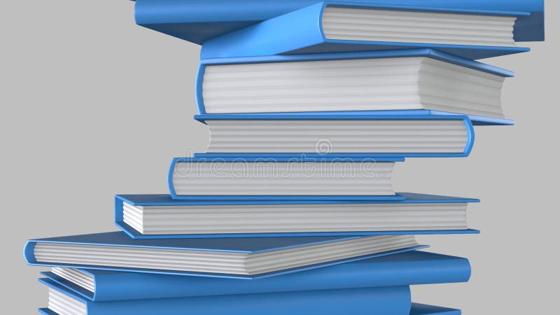 Stack of Blue Books Isolated on Black Background. Stock Footage - Video ...