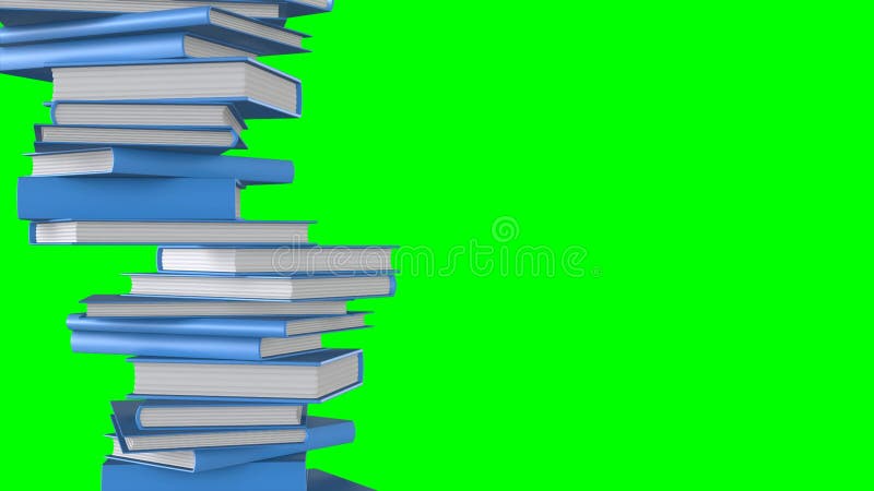 Stack of Blue Books Isolated on Black Background. Stock Video - Video ...