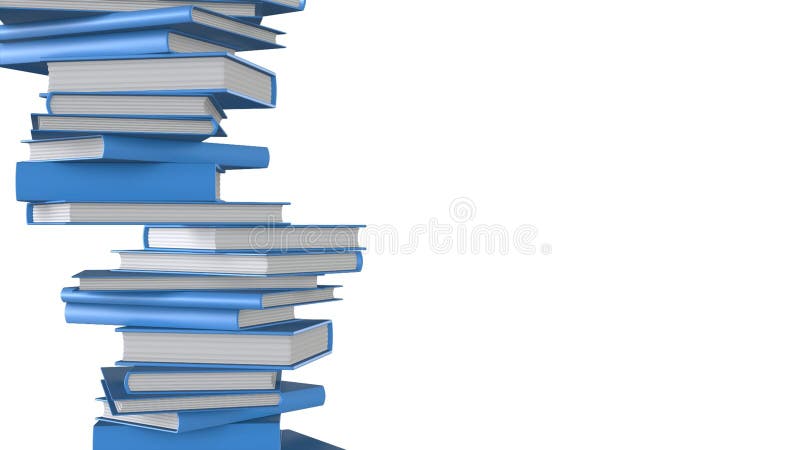 Stack of Blue Books Isolated on Black Background. Stock Footage - Video ...