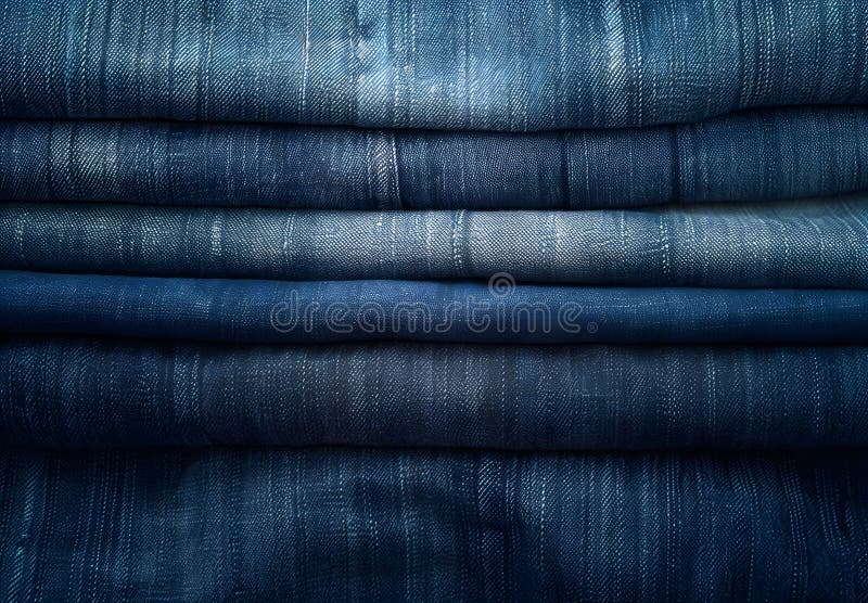Stack of Blue Denim Jeans Texture Background Stock Illustration ...