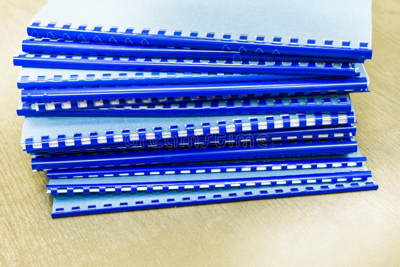 Stack of Blue Folders with Documents Stock Photo - Image of cardboard ...