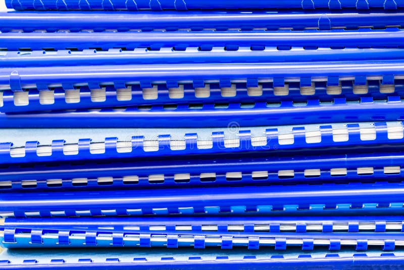 Stack of Blue Folders with Documents Stock Photo - Image of file ...