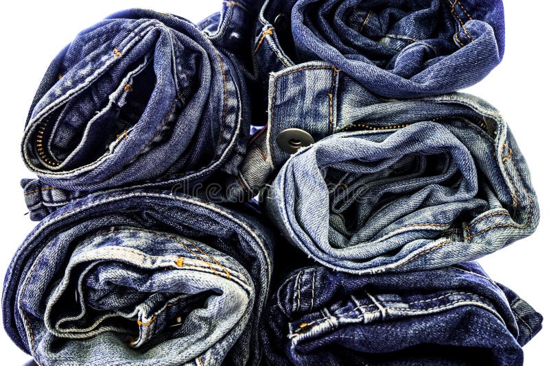 Stack of blue jeans stock image. Image of denim, cotton - 62659447
