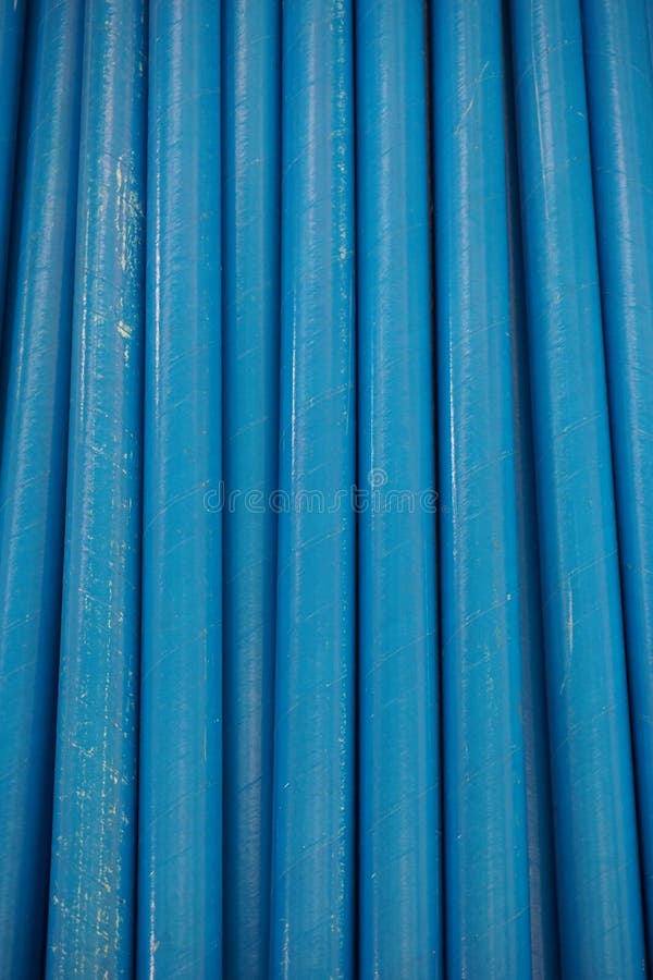 Stack of blue paper tube stock photo. Image of bright - 61158942
