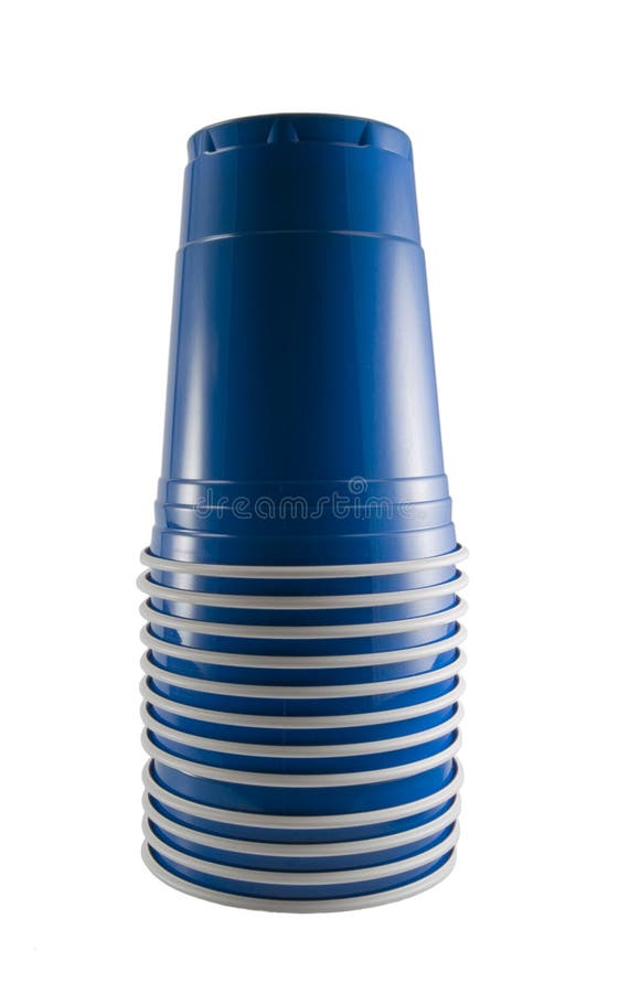 Stack of Blue Party Cups stock photo. Image of barbeque - 2215418