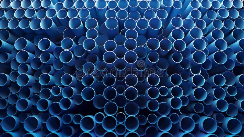 A Stack of Blue PVC Pipes. AI Generated Stock Photo - Image of pattern ...