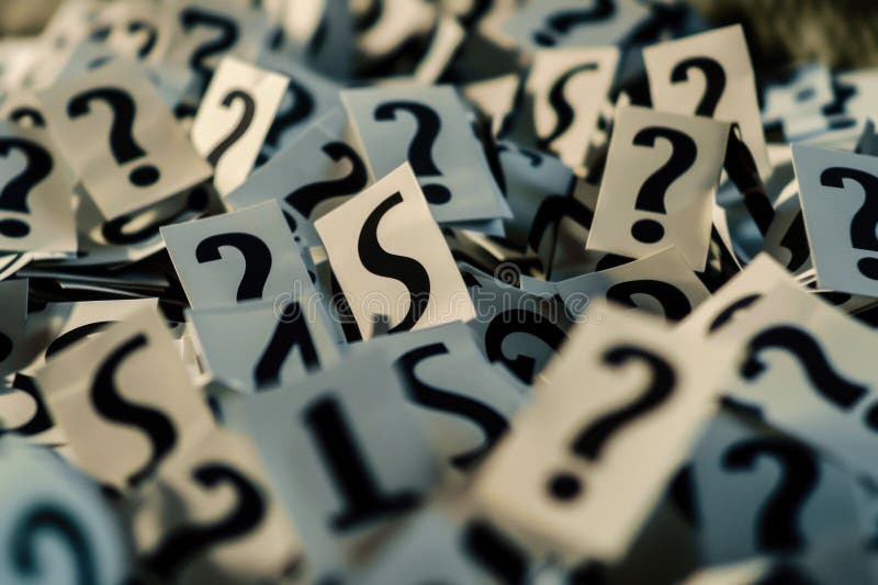 Stack of Blue and White Numbers with Question Marks, Suitable for ...