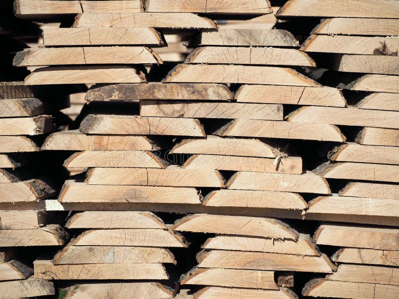 Stack of Boards at the Sawmill Close-up Stock Photo - Image of building ...