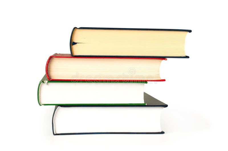 Stack of Five Books with Color Covers Stock Photo - Image of hardcover ...