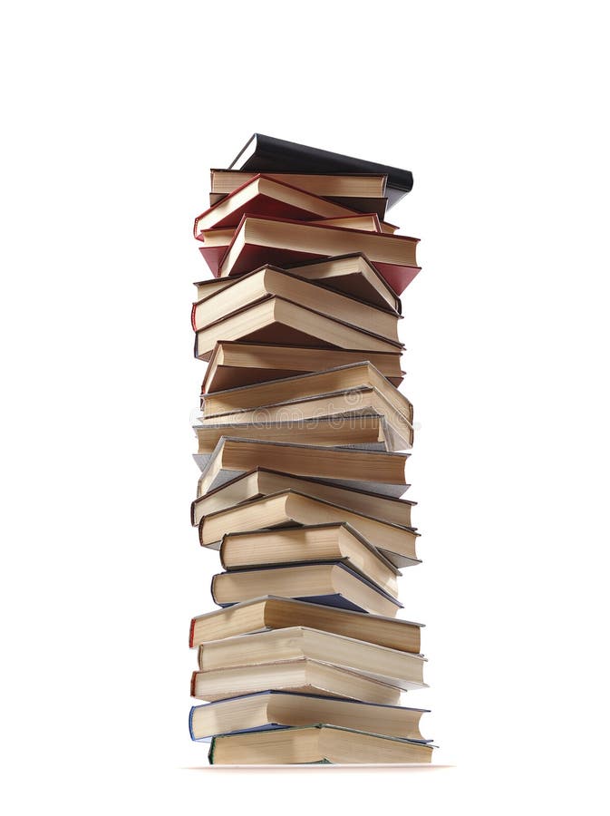 High stack of books stock image. Image of title, pages - 5495651